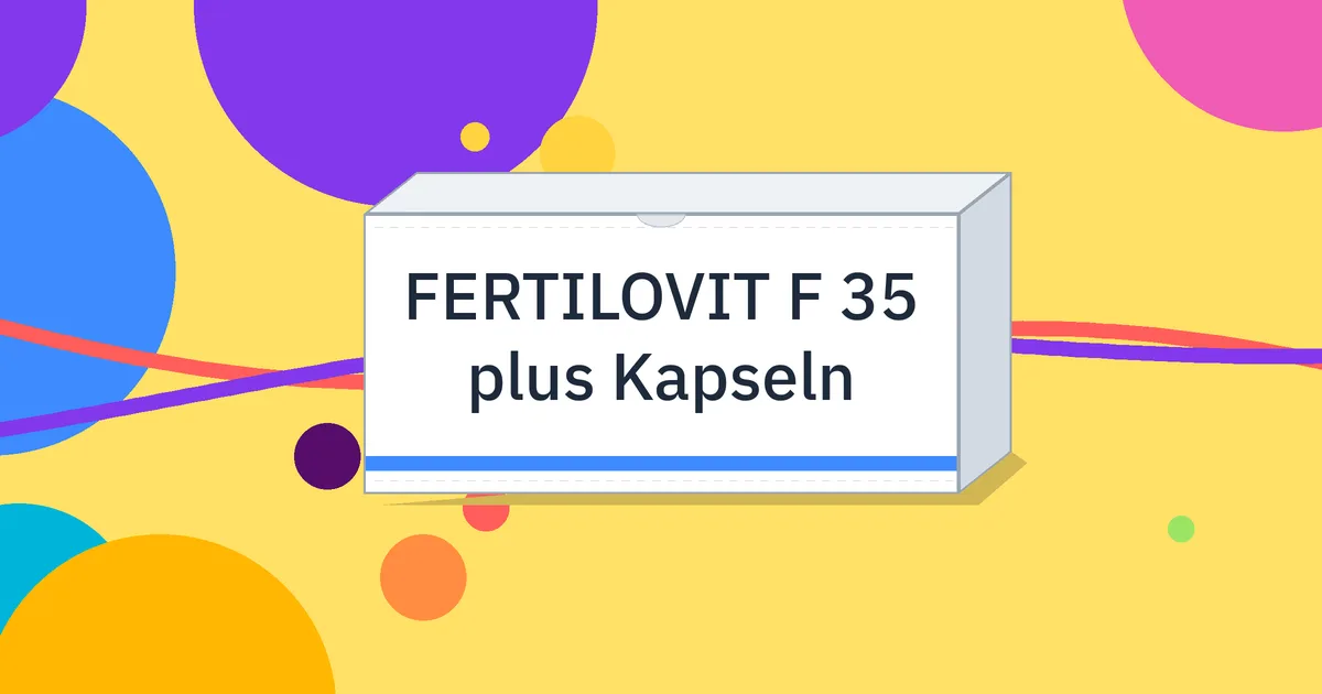 Symbolbild: Packung mit der Aufschrift FERTILOVIT F 35 plus Kapseln (PZN 11871206) – Verfügbarkeit und Bezug in Apotheken in Frankfurt am Main