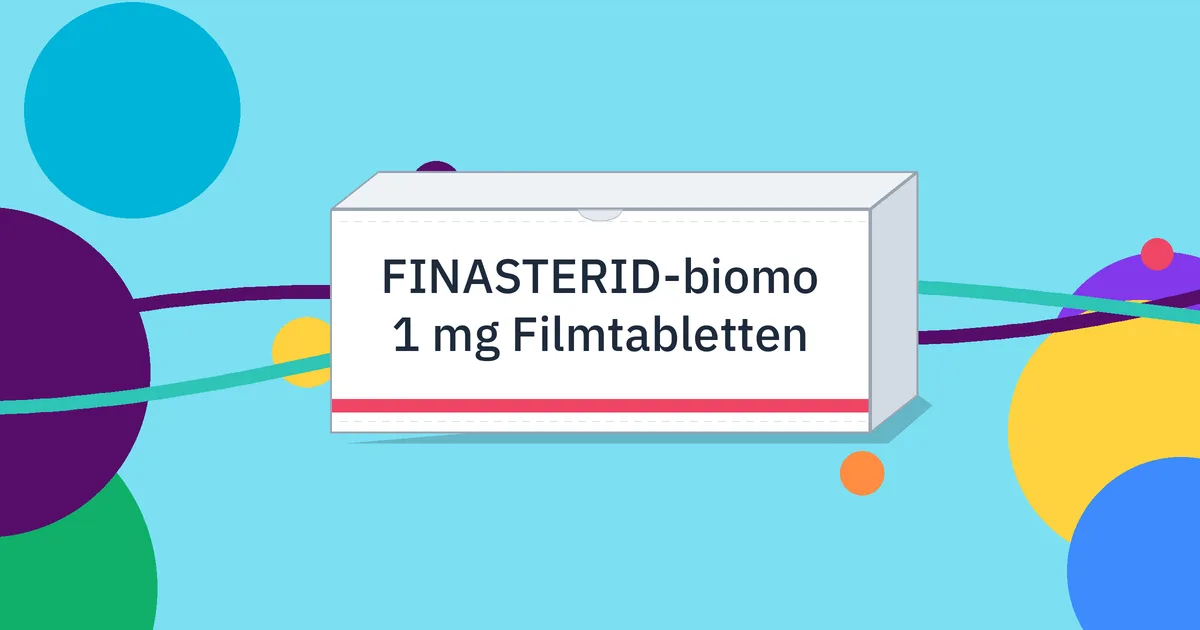 Symbolbild: Packung mit der Aufschrift FINASTERID-biomo 1 mg Filmtabletten (PZN 16627310) – Verfügbarkeit und Bezug in Apotheken in Frankfurt am Main