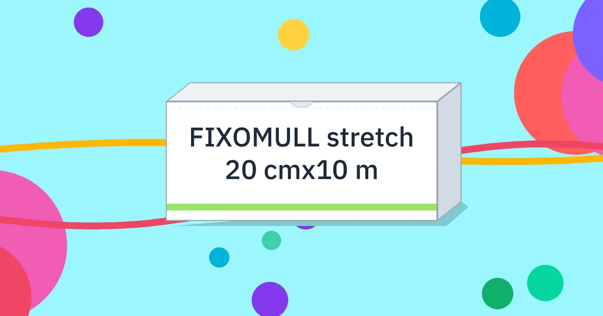 Symbolbild: Packung mit der Aufschrift FIXOMULL stretch 20 cmx10 m (PZN 20228857) – Verfügbarkeit und Bezug in Apotheken in Frankfurt am Main