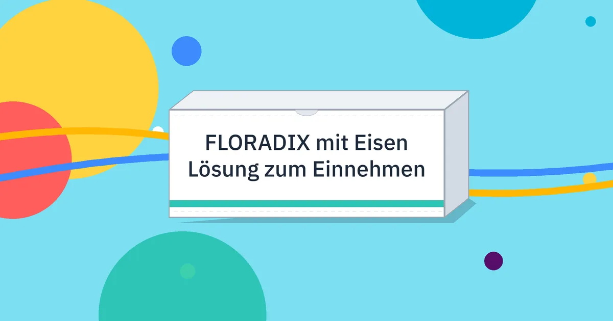 Symbolbild: Packung mit der Aufschrift FLORADIX mit Eisen Lösung zum Einnehmen (PZN 00361790) – Verfügbarkeit und Bezug in Apotheken in Frankfurt am Main