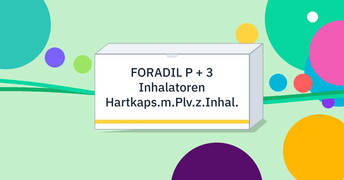 Symbolbild: Packung mit der Aufschrift FORADIL P + 3 Inhalatoren Hartkaps.m.Plv.z.Inhal. (PZN 06561047) – Verfügbarkeit und Bezug in Apotheken in Frankfurt am Main