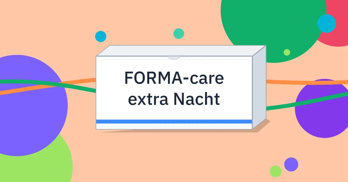 Symbolbild: Packung mit der Aufschrift FORMA-care extra Nacht (PZN 00979277) – Verfügbarkeit und Bezug in Apotheken in Frankfurt am Main