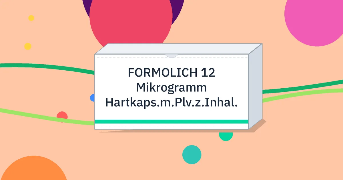 Symbolbild: Packung mit der Aufschrift FORMOLICH 12 Mikrogramm Hartkaps.m.Plv.z.Inhal. (PZN 04100158) – Verfügbarkeit und Bezug in Apotheken in Frankfurt am Main