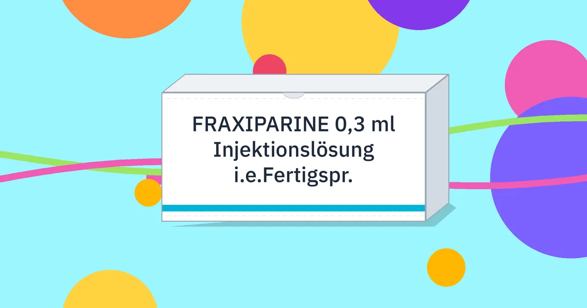 Symbolbild: Packung mit der Aufschrift FRAXIPARINE 0,3 ml Injektionslösung i.e.Fertigspr. (PZN 06562816) – Verfügbarkeit und Bezug in Apotheken in Frankfurt am Main