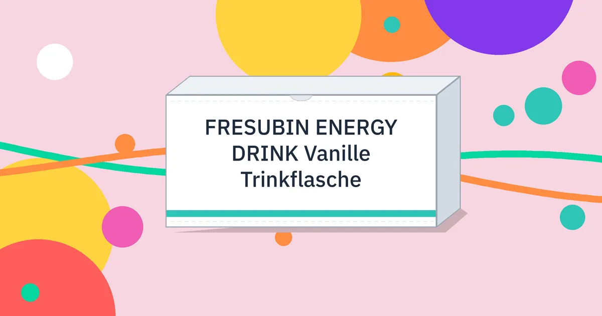 Symbolbild: Packung mit der Aufschrift FRESUBIN ENERGY DRINK Vanille Trinkflasche (PZN 02033759) – Verfügbarkeit und Bezug in Apotheken in Frankfurt am Main