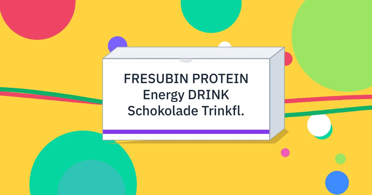 Symbolbild: Packung mit der Aufschrift FRESUBIN PROTEIN Energy DRINK Schokolade Trinkfl. (PZN 02912952) – Verfügbarkeit und Bezug in Apotheken in Frankfurt am Main