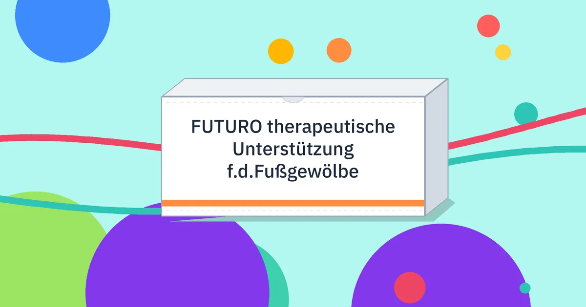 Symbolbild: Packung mit der Aufschrift FUTURO therapeutische Unterstützung f.d.Fußgewölbe (PZN 14141543) – Verfügbarkeit und Bezug in Apotheken in Frankfurt am Main