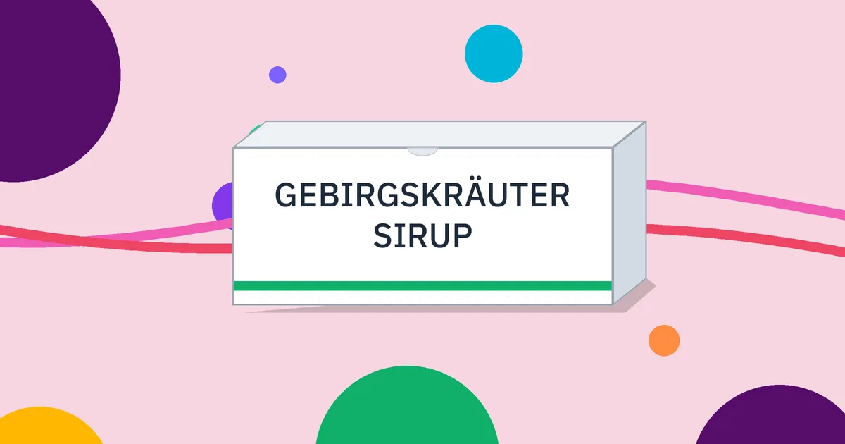 Symbolbild: Packung mit der Aufschrift GEBIRGSKRÄUTER SIRUP (PZN 18470829) – Verfügbarkeit und Bezug in Apotheken in Frankfurt am Main