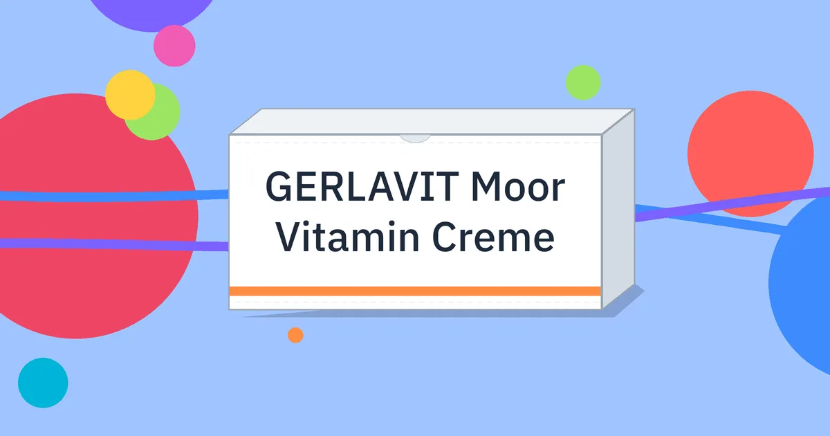 Symbolbild: Packung mit der Aufschrift GERLAVIT Moor Vitamin Creme (PZN 04496558) – Verfügbarkeit und Bezug in Apotheken in Frankfurt am Main