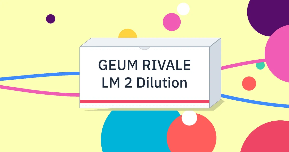 Symbolbild: Packung mit der Aufschrift GEUM RIVALE LM 2 Dilution (PZN 13542688) – Verfügbarkeit und Bezug in Apotheken in Frankfurt am Main
