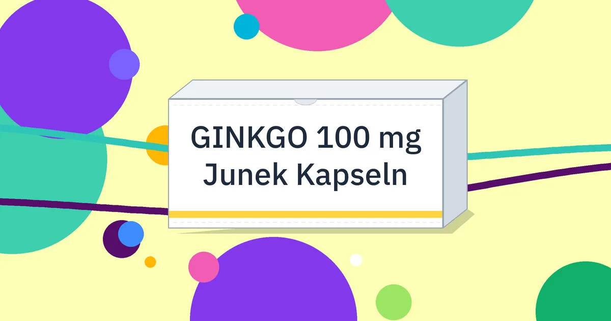 Symbolbild: Packung mit der Aufschrift GINKGO 100 mg Junek Kapseln (PZN 01644082) – Verfügbarkeit und Bezug in Apotheken in Frankfurt am Main