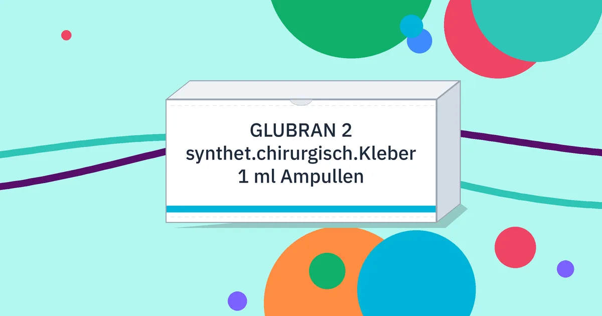 Symbolbild: Packung mit der Aufschrift GLUBRAN 2 synthet.chirurgisch.Kleber 1 ml Ampullen (PZN 11031794) – Verfügbarkeit und Bezug in Apotheken in Frankfurt am Main