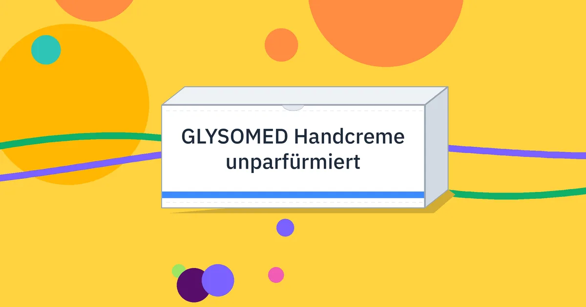 Symbolbild: Packung mit der Aufschrift GLYSOMED Handcreme unparfürmiert (PZN 19265089) – Verfügbarkeit und Bezug in Apotheken in Frankfurt am Main