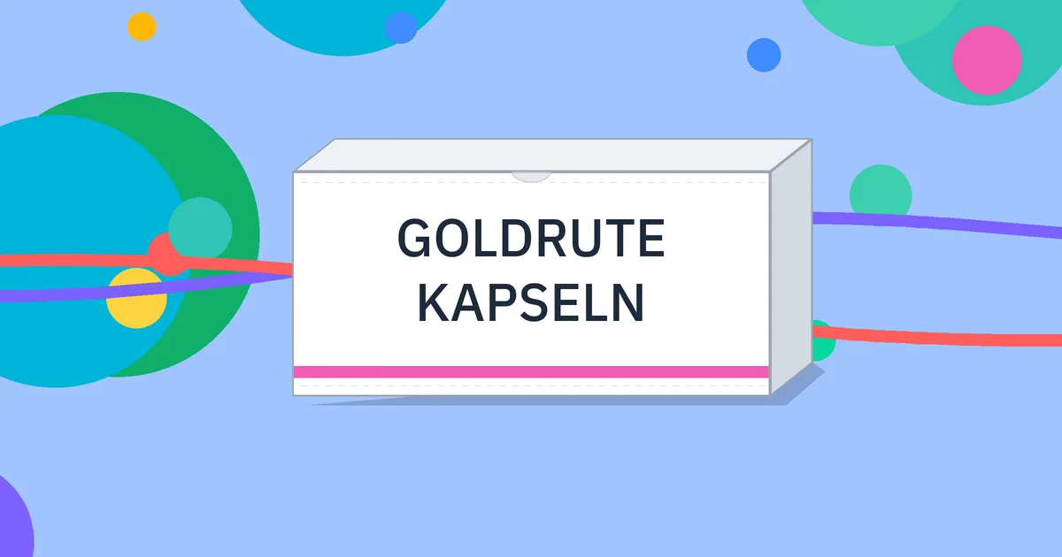 Symbolbild: Packung mit der Aufschrift GOLDRUTE KAPSELN (PZN 19764935) – Verfügbarkeit und Bezug in Apotheken in Frankfurt am Main