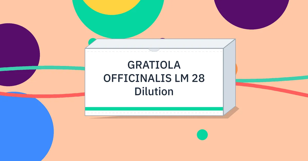 Symbolbild: Packung mit der Aufschrift GRATIOLA OFFICINALIS LM 28 Dilution (PZN 13546746) – Verfügbarkeit und Bezug in Apotheken in Frankfurt am Main