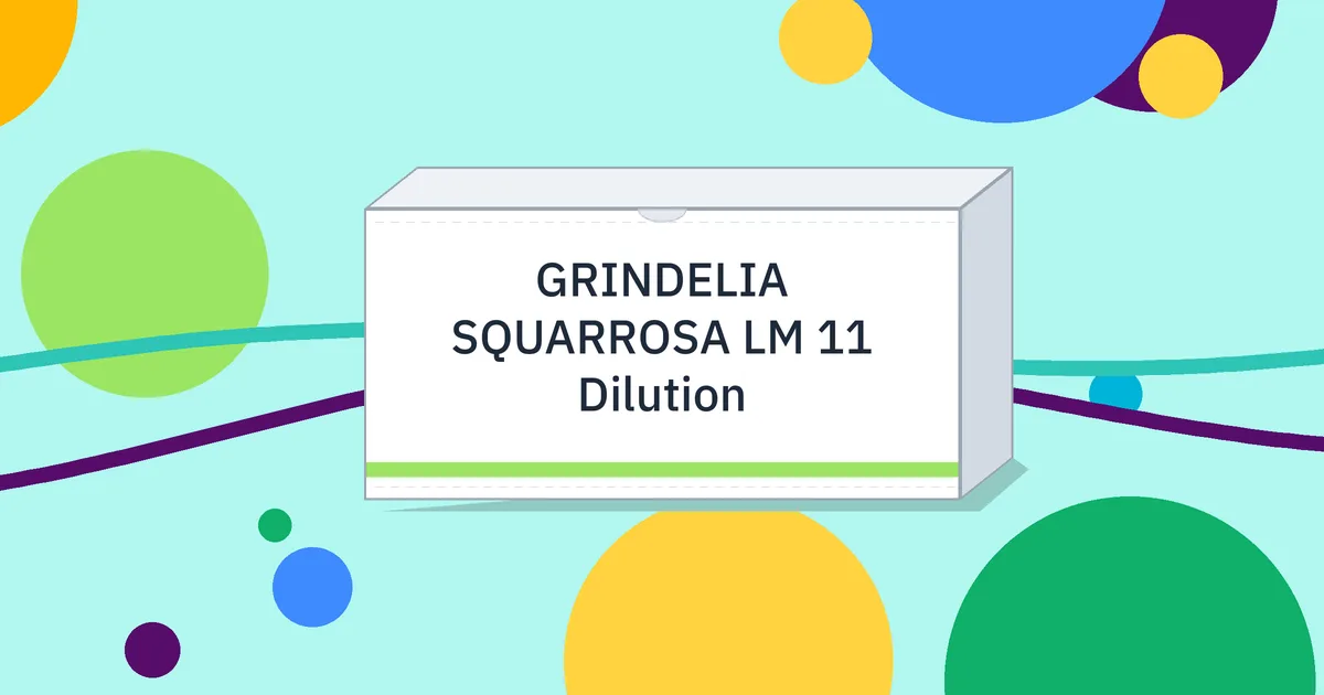 Symbolbild: Packung mit der Aufschrift GRINDELIA SQUARROSA LM 11 Dilution (PZN 13547444) – Verfügbarkeit und Bezug in Apotheken in Frankfurt am Main