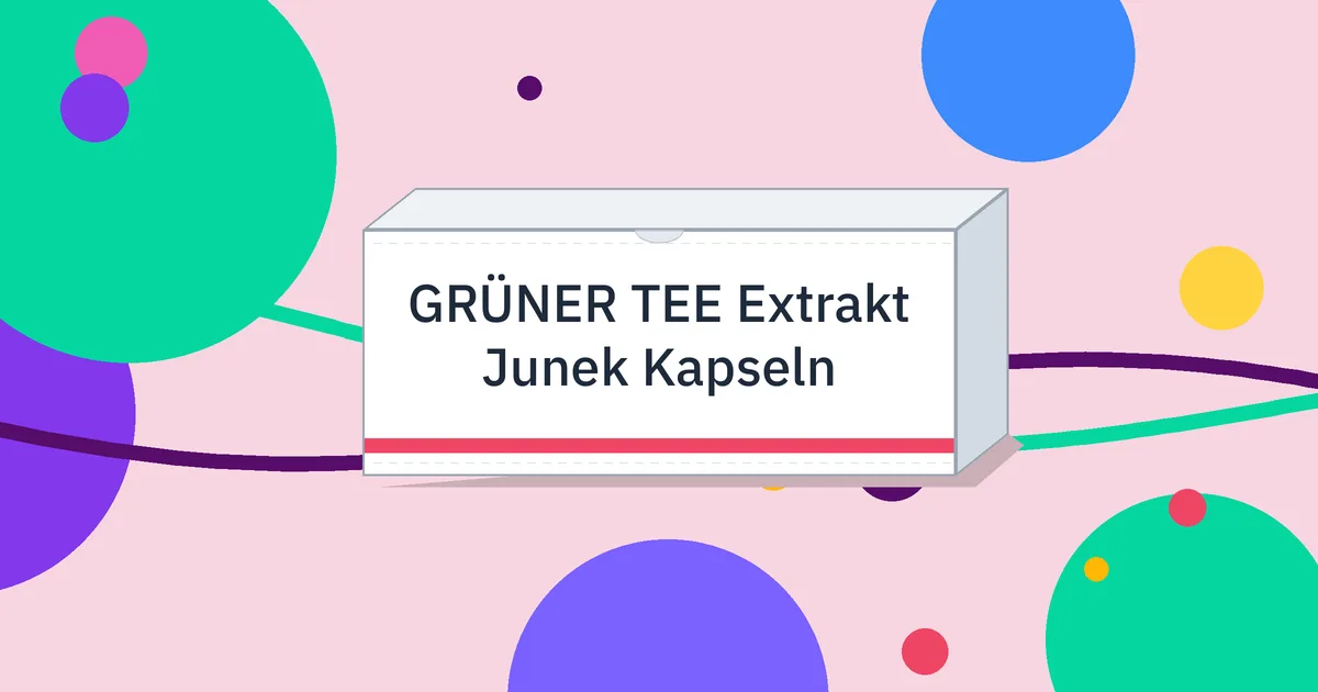 Symbolbild: Packung mit der Aufschrift GRÜNER TEE Extrakt Junek Kapseln (PZN 00131653) – Verfügbarkeit und Bezug in Apotheken in Frankfurt am Main