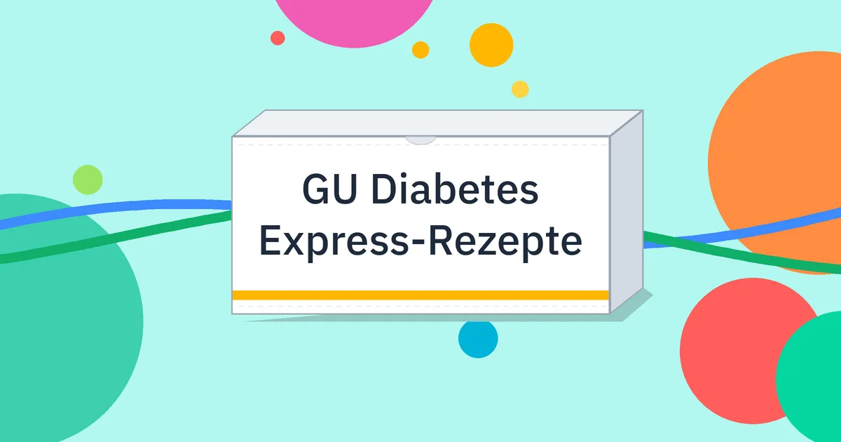 Symbolbild: Packung mit der Aufschrift GU Diabetes Express-Rezepte (PZN 18805595) – Verfügbarkeit und Bezug in Apotheken in Frankfurt am Main