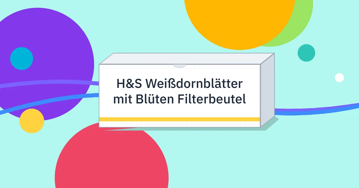 Symbolbild: Packung mit der Aufschrift H&S Weißdornblätter mit Blüten Filterbeutel (PZN 03140196) – Verfügbarkeit und Bezug in Apotheken in Frankfurt am Main