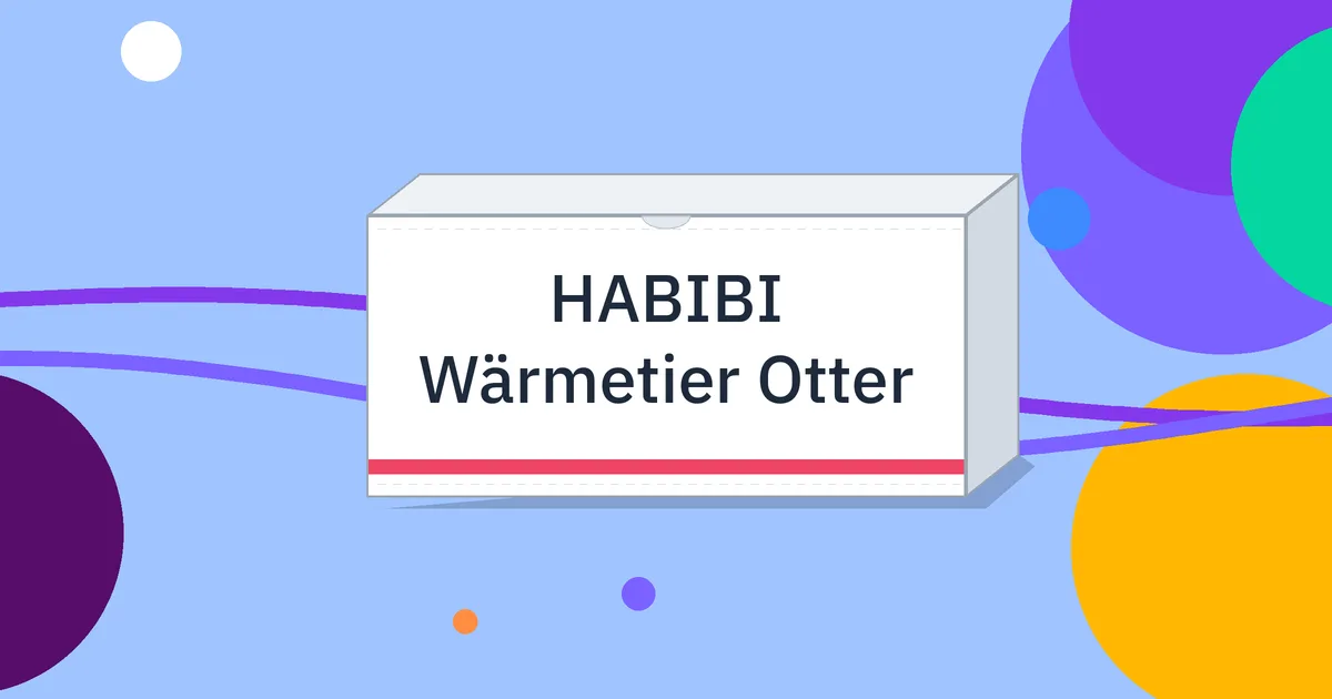 Symbolbild: Packung mit der Aufschrift HABIBI Wärmetier Otter (PZN 20865653) – Verfügbarkeit und Bezug in Apotheken in Frankfurt am Main