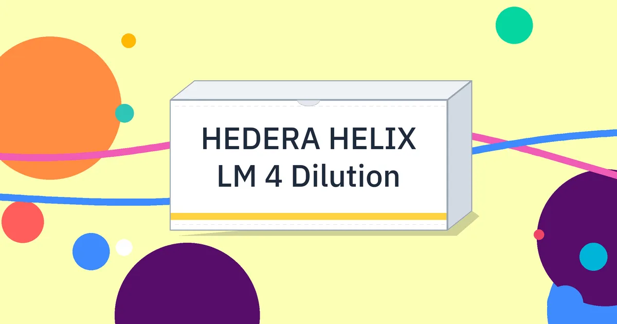 Symbolbild: Packung mit der Aufschrift HEDERA HELIX LM 4 Dilution (PZN 12885239) – Verfügbarkeit und Bezug in Apotheken in Frankfurt am Main