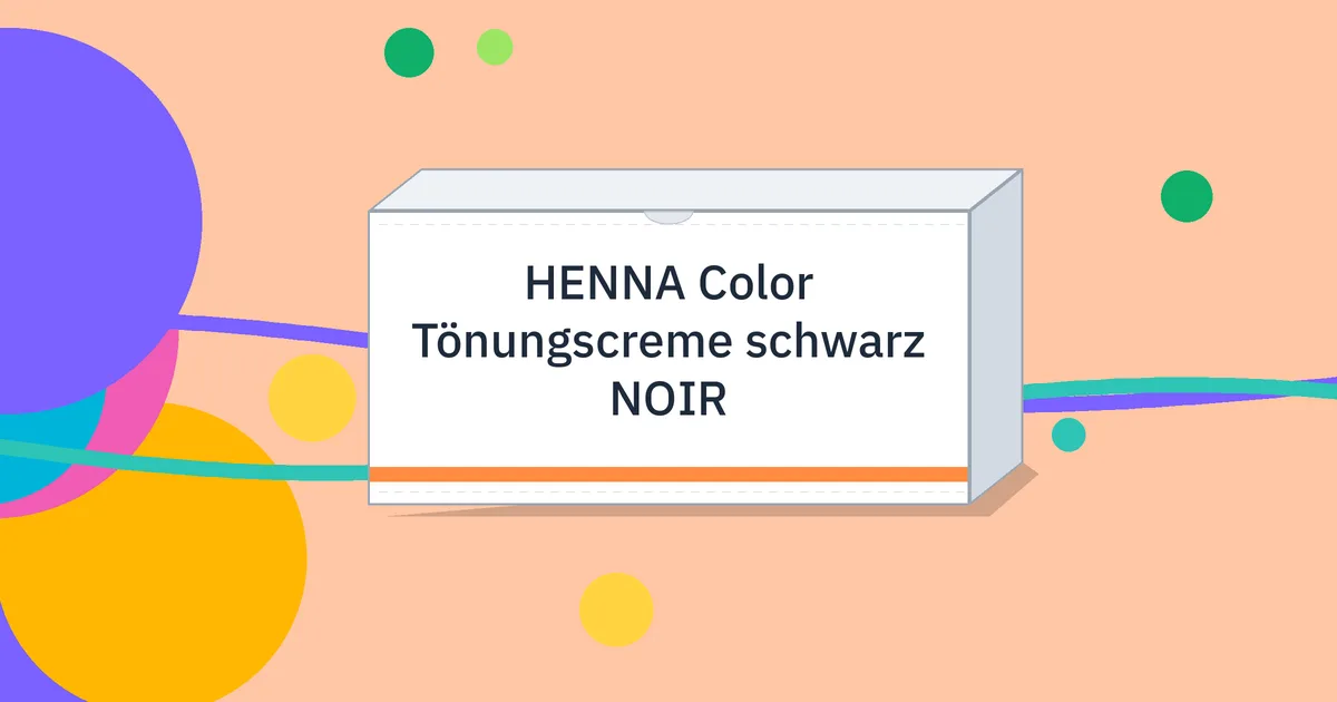 Symbolbild: Packung mit der Aufschrift HENNA Color Tönungscreme schwarz NOIR (PZN 09940911) – Verfügbarkeit und Bezug in Apotheken in Frankfurt am Main