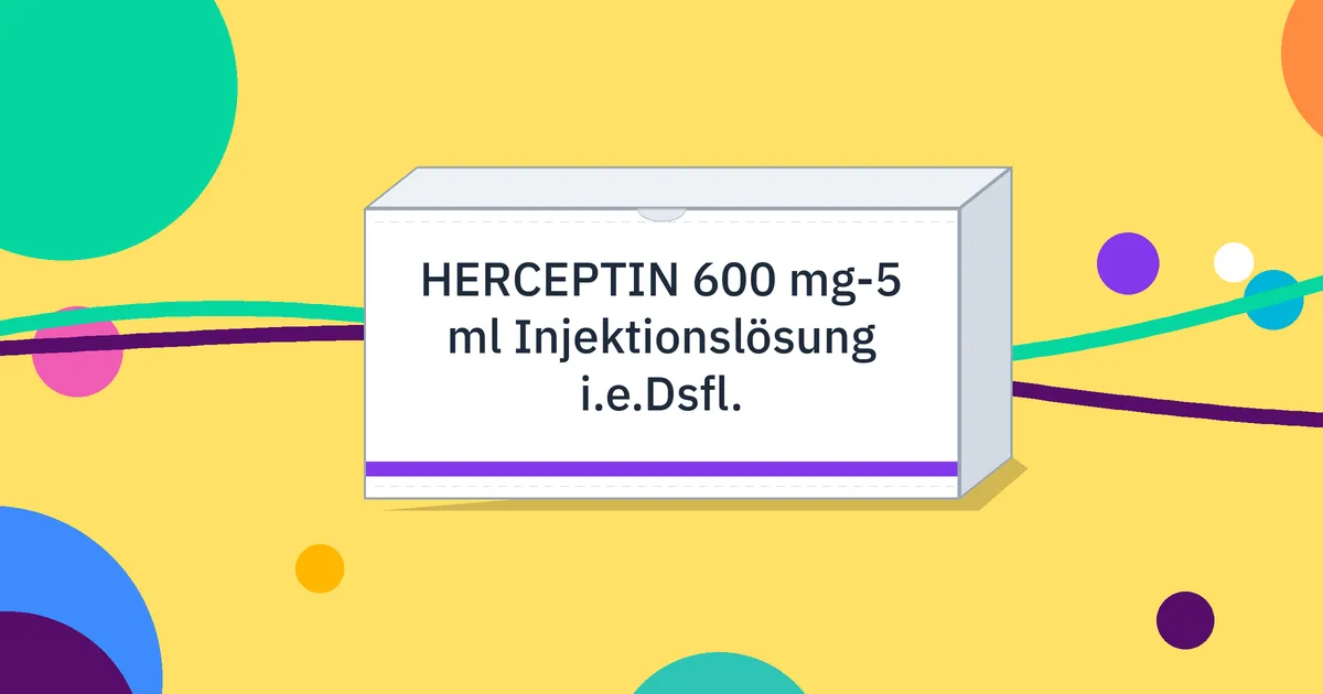 Symbolbild: Packung mit der Aufschrift HERCEPTIN 600 mg-5 ml Injektionslösung i.e.Dsfl. (PZN 10200071) – Verfügbarkeit und Bezug in Apotheken in Frankfurt am Main
