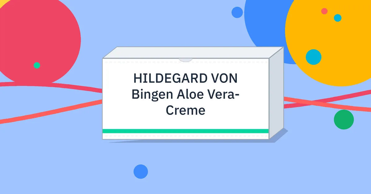 Symbolbild: Packung mit der Aufschrift HILDEGARD VON Bingen Aloe Vera-Creme (PZN 03107164) – Verfügbarkeit und Bezug in Apotheken in Frankfurt am Main