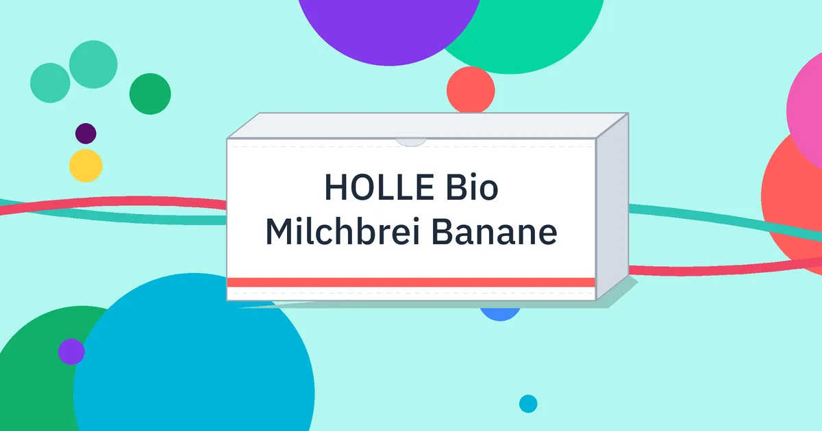 Symbolbild: Packung mit der Aufschrift HOLLE Bio Milchbrei Banane (PZN 02909312) – Verfügbarkeit und Bezug in Apotheken in Frankfurt am Main
