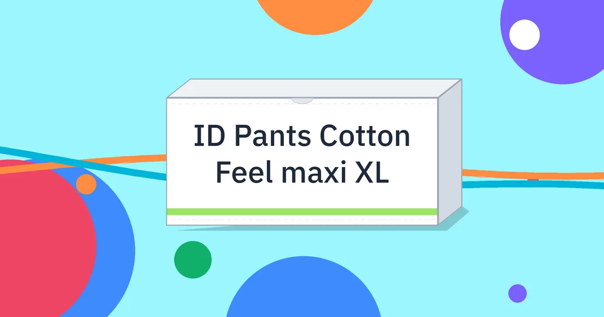 Symbolbild: Packung mit der Aufschrift ID Pants Cotton Feel maxi XL (PZN 17257513) – Verfügbarkeit und Bezug in Apotheken in Frankfurt am Main