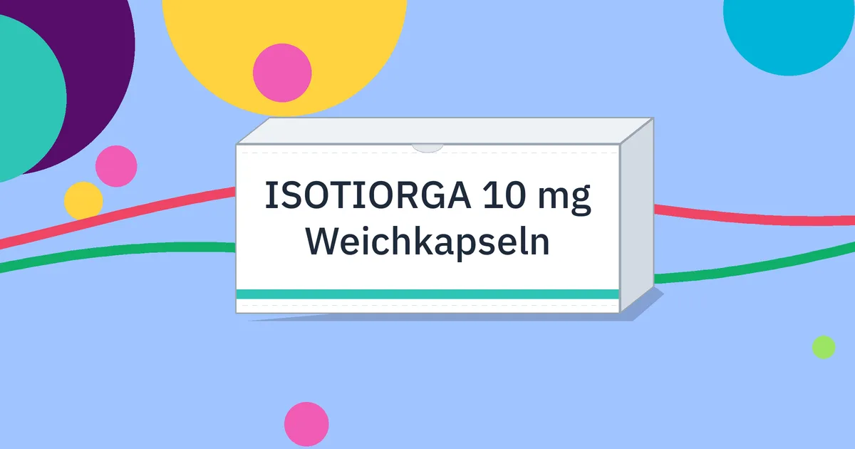 Symbolbild: Packung mit der Aufschrift ISOTIORGA 10 mg Weichkapseln (PZN 18604218) – Verfügbarkeit und Bezug in Apotheken in Frankfurt am Main