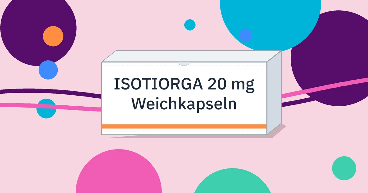 Symbolbild: Packung mit der Aufschrift ISOTIORGA 20 mg Weichkapseln (PZN 18604230) – Verfügbarkeit und Bezug in Apotheken in Frankfurt am Main