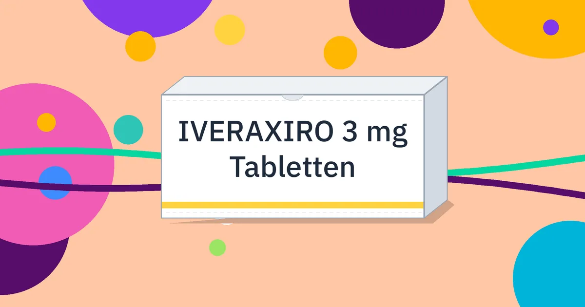 Symbolbild: Packung mit der Aufschrift IVERAXIRO 3 mg Tabletten (PZN 20390210) – Verfügbarkeit und Bezug in Apotheken in Frankfurt am Main