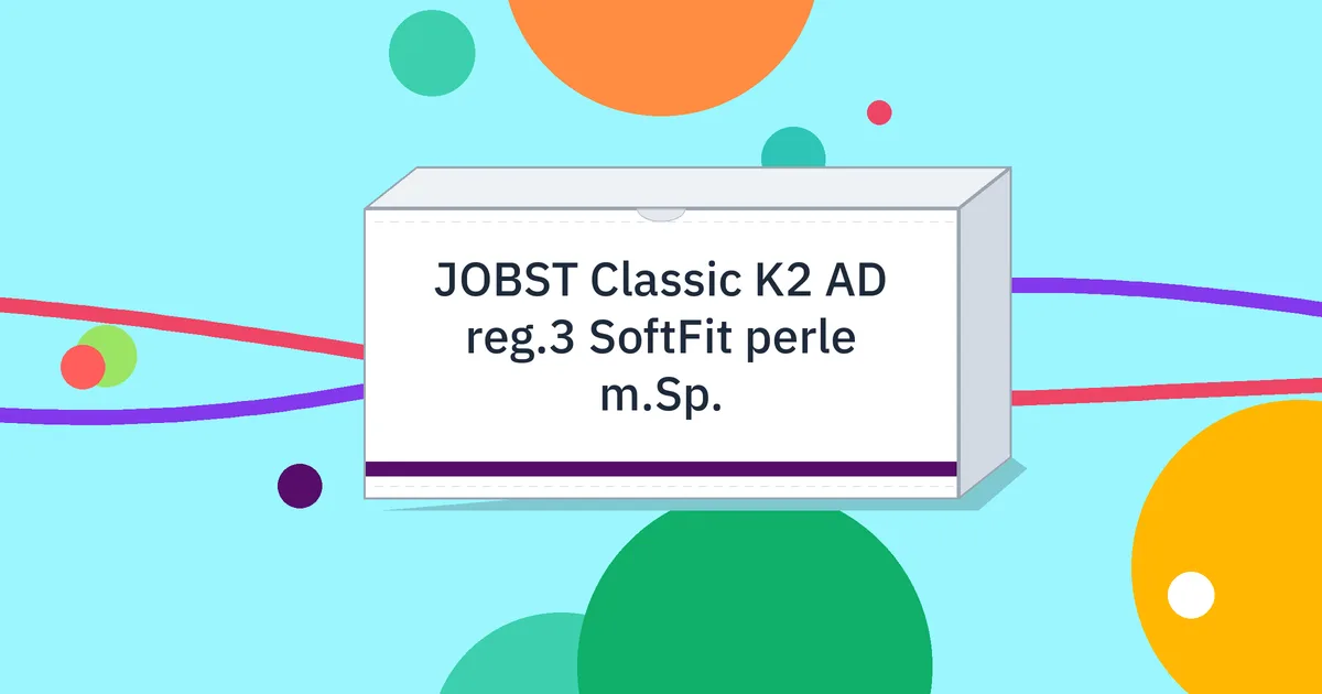 Symbolbild: Packung mit der Aufschrift JOBST Classic K2 AD reg.3 SoftFit perle m.Sp. (PZN 14221940) – Verfügbarkeit und Bezug in Apotheken in Frankfurt am Main