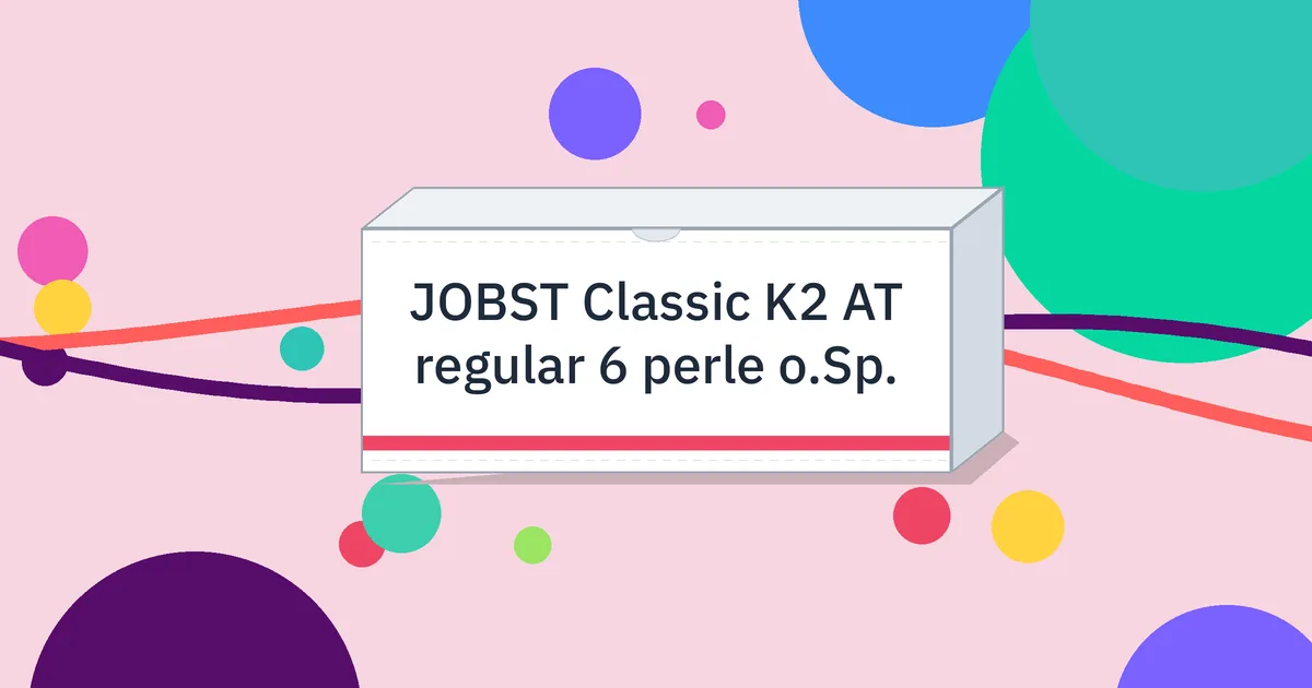 Symbolbild: Packung mit der Aufschrift JOBST Classic K2 AT regular 6 perle o.Sp. (PZN 11275875) – Verfügbarkeit und Bezug in Apotheken in Frankfurt am Main