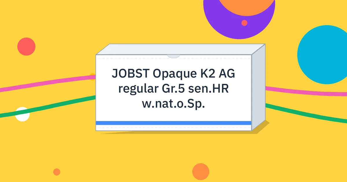 Symbolbild: Packung mit der Aufschrift JOBST Opaque K2 AG regular Gr.5 sen.HR w.nat.o.Sp. (PZN 11254436) – Verfügbarkeit und Bezug in Apotheken in Frankfurt am Main