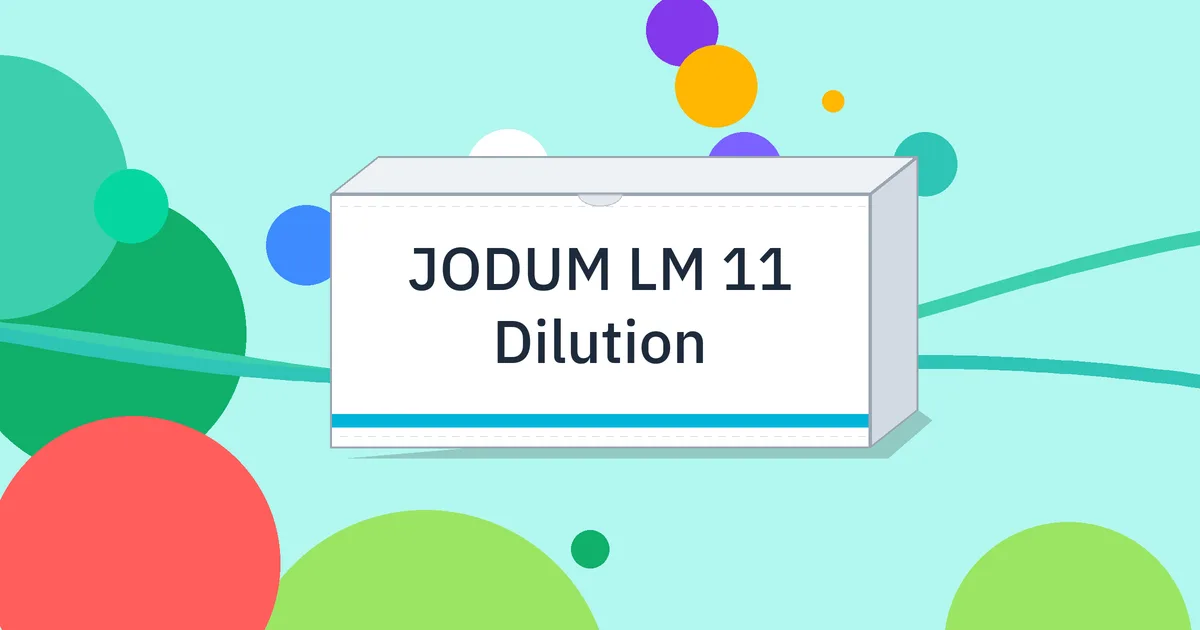 Symbolbild: Packung mit der Aufschrift JODUM LM 11 Dilution (PZN 12915696) – Verfügbarkeit und Bezug in Apotheken in Frankfurt am Main