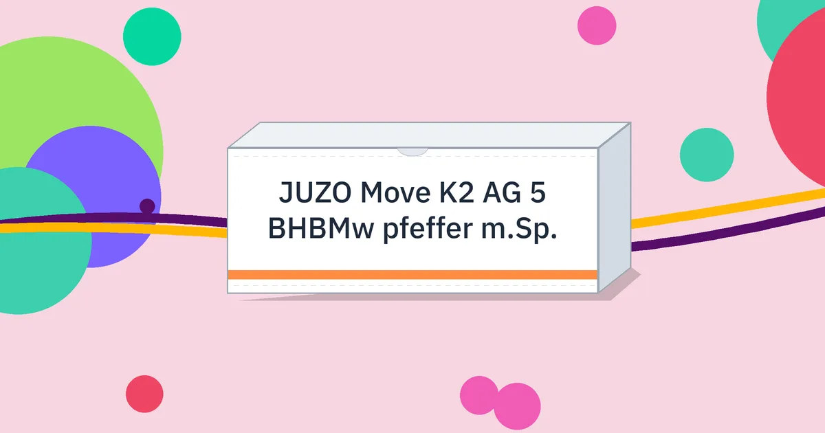 Symbolbild: Packung mit der Aufschrift JUZO Move K2 AG 5 BHBMw pfeffer m.Sp. (PZN 16649760) – Verfügbarkeit und Bezug in Apotheken in Frankfurt am Main