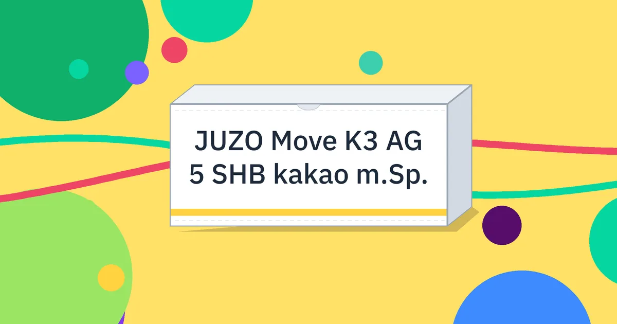 Symbolbild: Packung mit der Aufschrift JUZO Move K3 AG 5 SHB kakao m.Sp. (PZN 18587359) – Verfügbarkeit und Bezug in Apotheken in Frankfurt am Main