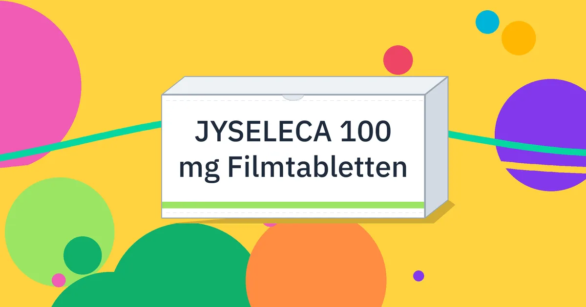 Symbolbild: Packung mit der Aufschrift JYSELECA 100 mg Filmtabletten (PZN 17899507) – Verfügbarkeit und Bezug in Apotheken in Frankfurt am Main