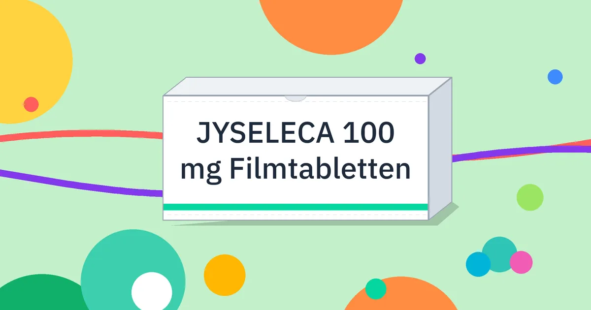 Symbolbild: Packung mit der Aufschrift JYSELECA 100 mg Filmtabletten (PZN 19382889) – Verfügbarkeit und Bezug in Apotheken in Frankfurt am Main