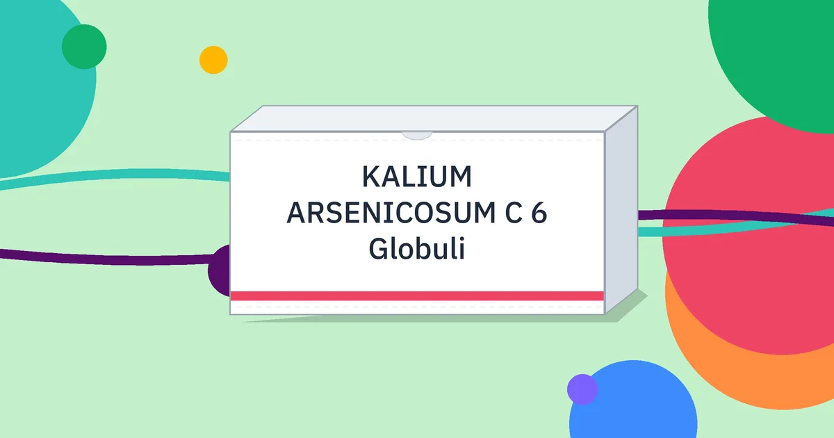 Symbolbild: Packung mit der Aufschrift KALIUM ARSENICOSUM C 6 Globuli (PZN 16691785) – Verfügbarkeit und Bezug in Apotheken in Frankfurt am Main