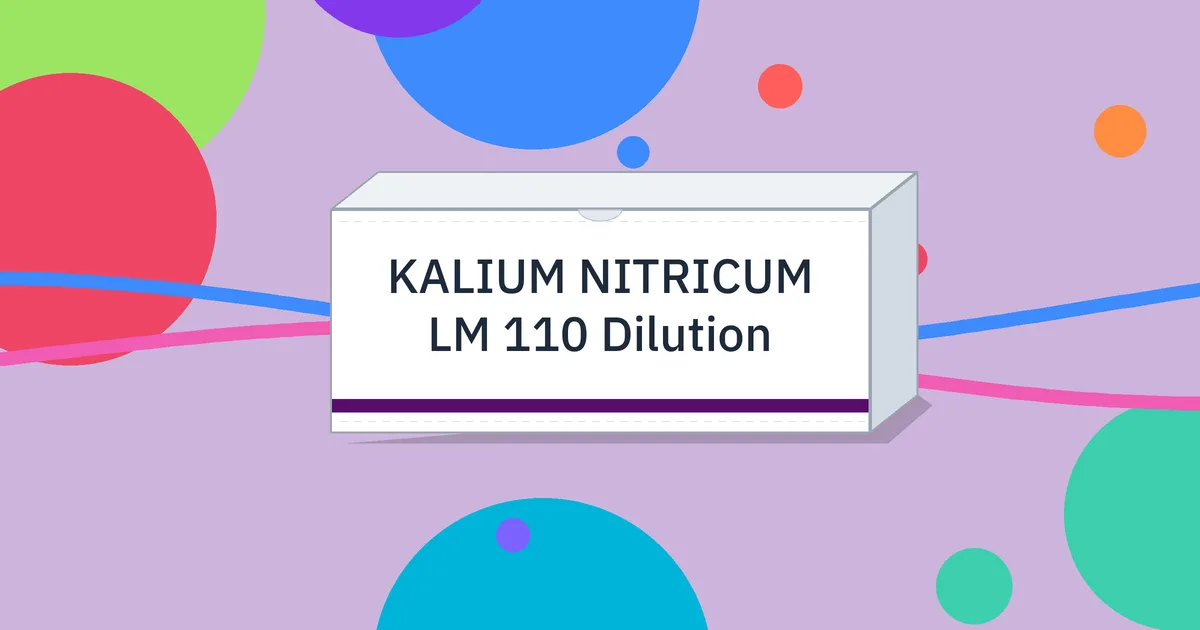 Symbolbild: Packung mit der Aufschrift KALIUM NITRICUM LM 110 Dilution (PZN 12923460) – Verfügbarkeit und Bezug in Apotheken in Frankfurt am Main