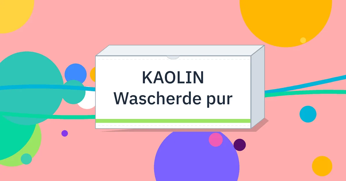 Symbolbild: Packung mit der Aufschrift KAOLIN Wascherde pur (PZN 05520827) – Verfügbarkeit und Bezug in Apotheken in Frankfurt am Main