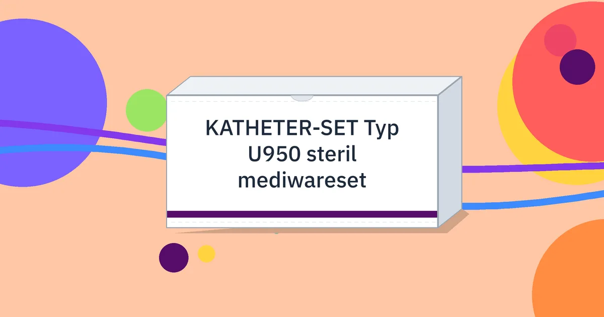 Symbolbild: Packung mit der Aufschrift KATHETER-SET Typ U950 steril mediwareset (PZN 19555893) – Verfügbarkeit und Bezug in Apotheken in Frankfurt am Main