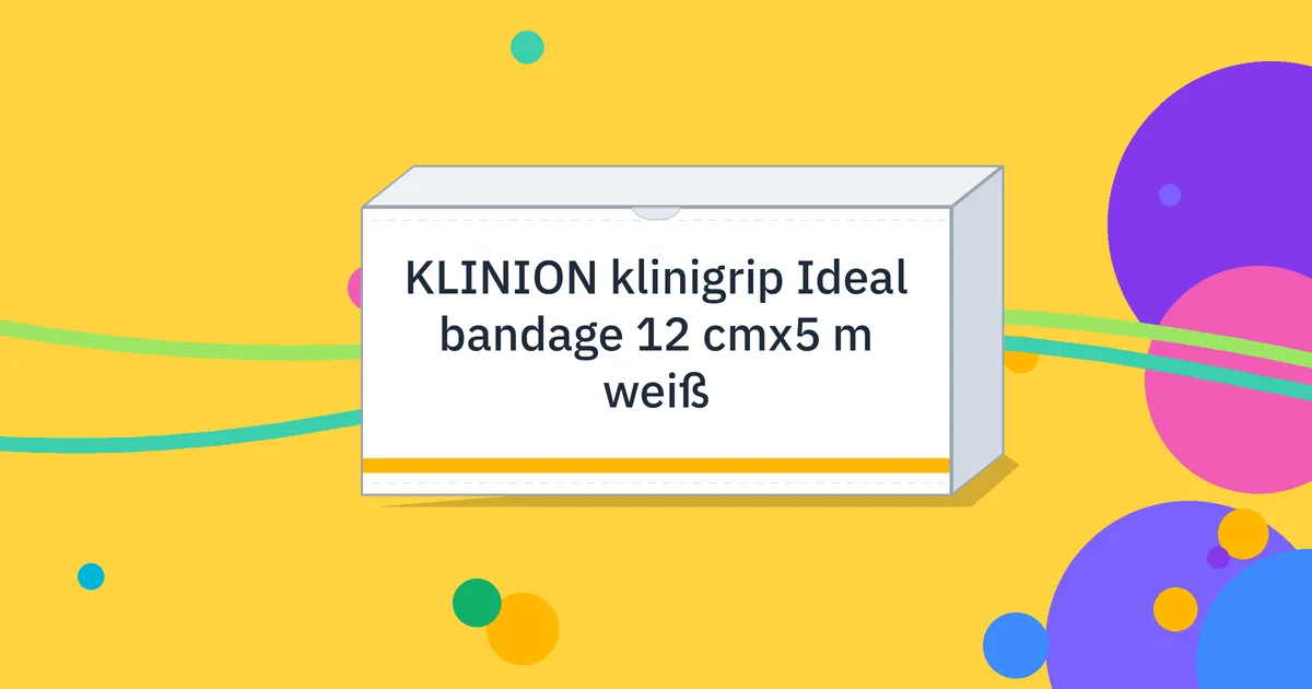 Symbolbild: Packung mit der Aufschrift KLINION klinigrip Ideal bandage 12 cmx5 m weiß (PZN 19808696) – Verfügbarkeit und Bezug in Apotheken in Frankfurt am Main