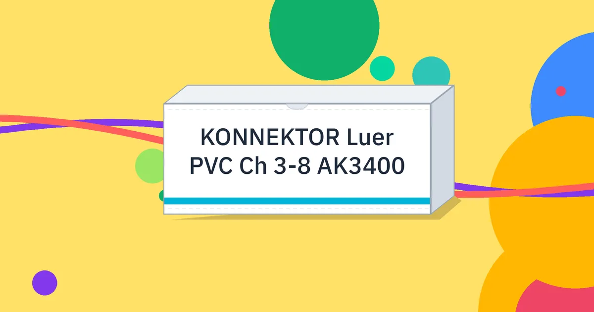 Symbolbild: Packung mit der Aufschrift KONNEKTOR Luer PVC Ch 3-8 AK3400 (PZN 17509417) – Verfügbarkeit und Bezug in Apotheken in Frankfurt am Main