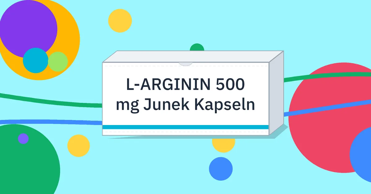 Symbolbild: Packung mit der Aufschrift L-ARGININ 500 mg Junek Kapseln (PZN 10030686) – Verfügbarkeit und Bezug in Apotheken in Frankfurt am Main
