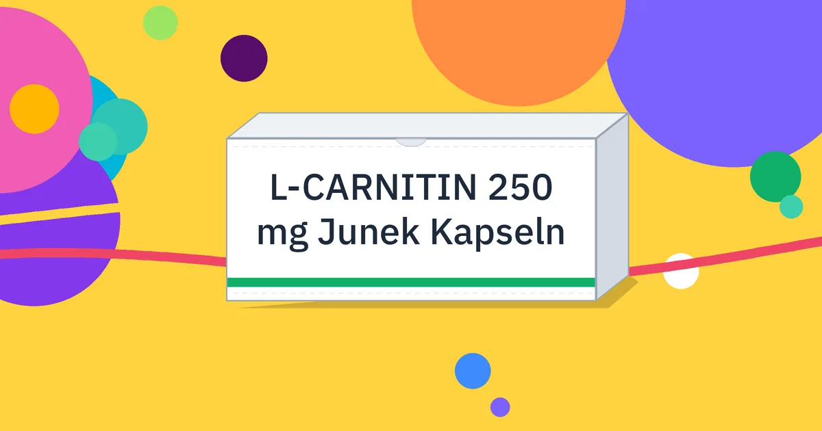 Symbolbild: Packung mit der Aufschrift L-CARNITIN 250 mg Junek Kapseln (PZN 01052507) – Verfügbarkeit und Bezug in Apotheken in Frankfurt am Main