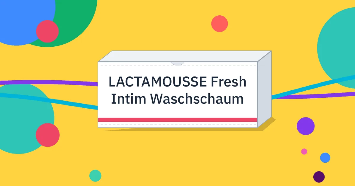 Symbolbild: Packung mit der Aufschrift LACTAMOUSSE Fresh Intim Waschschaum (PZN 18397995) – Verfügbarkeit und Bezug in Apotheken in Frankfurt am Main